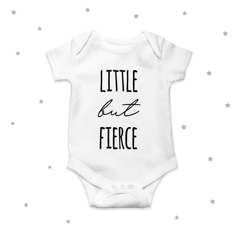 Little But Fierce Baby Grow Newborn Gifts Baby Shower Baby Girl Boy ...