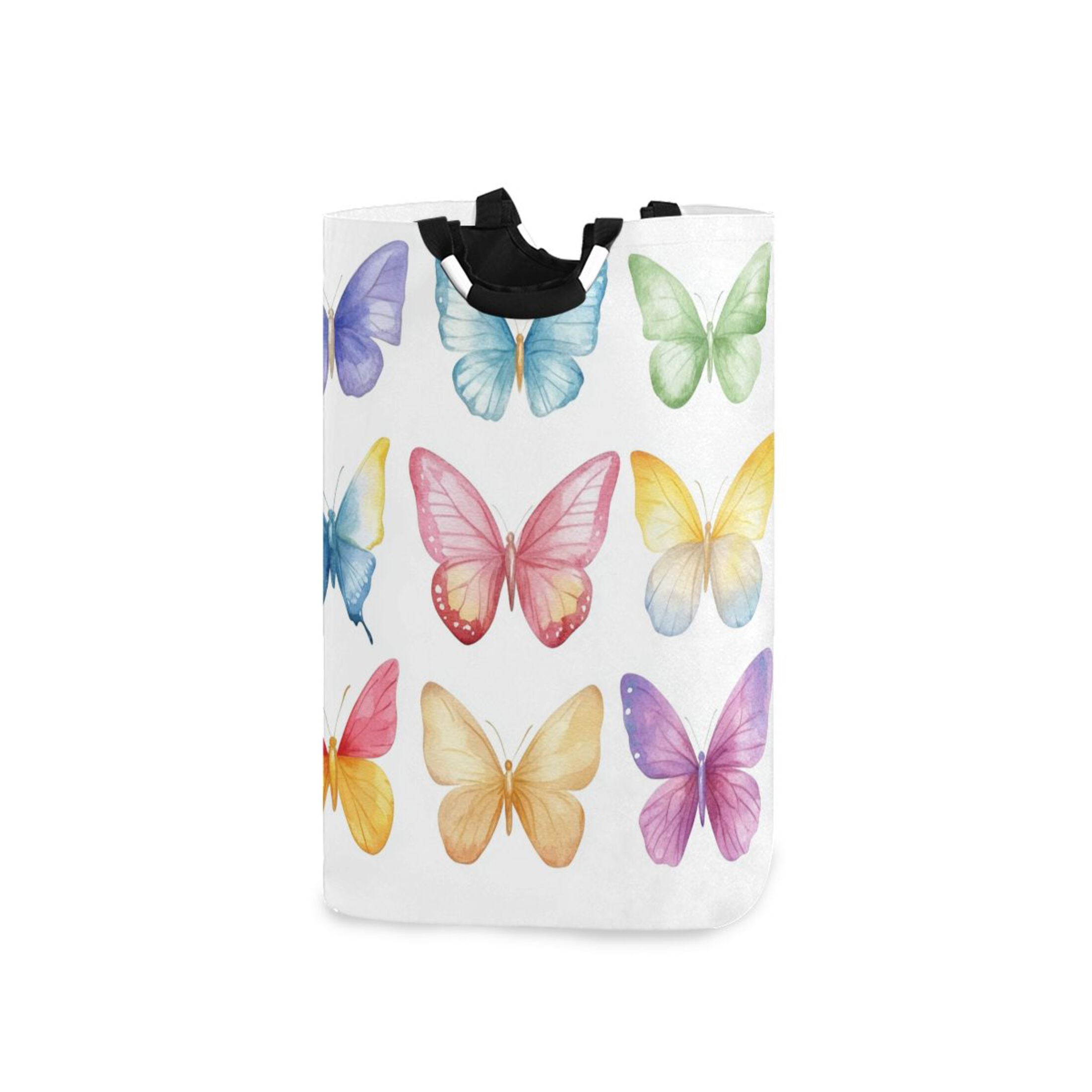 Little Butterflies Colorful Laundry Basket with Handles Foldable ...