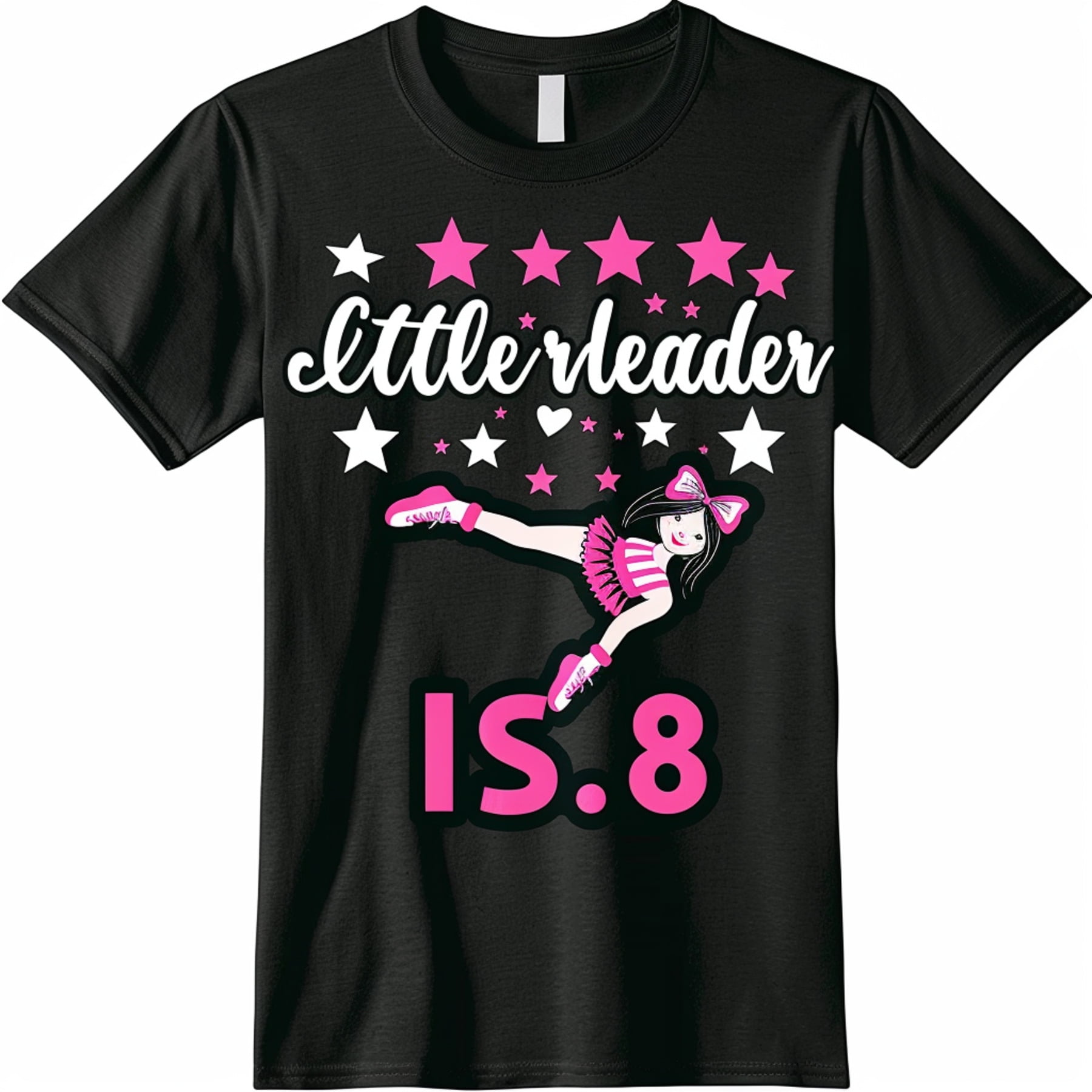 Little Cheerleader Kids T Shirt Cute Cheerleading Design in Pink ...