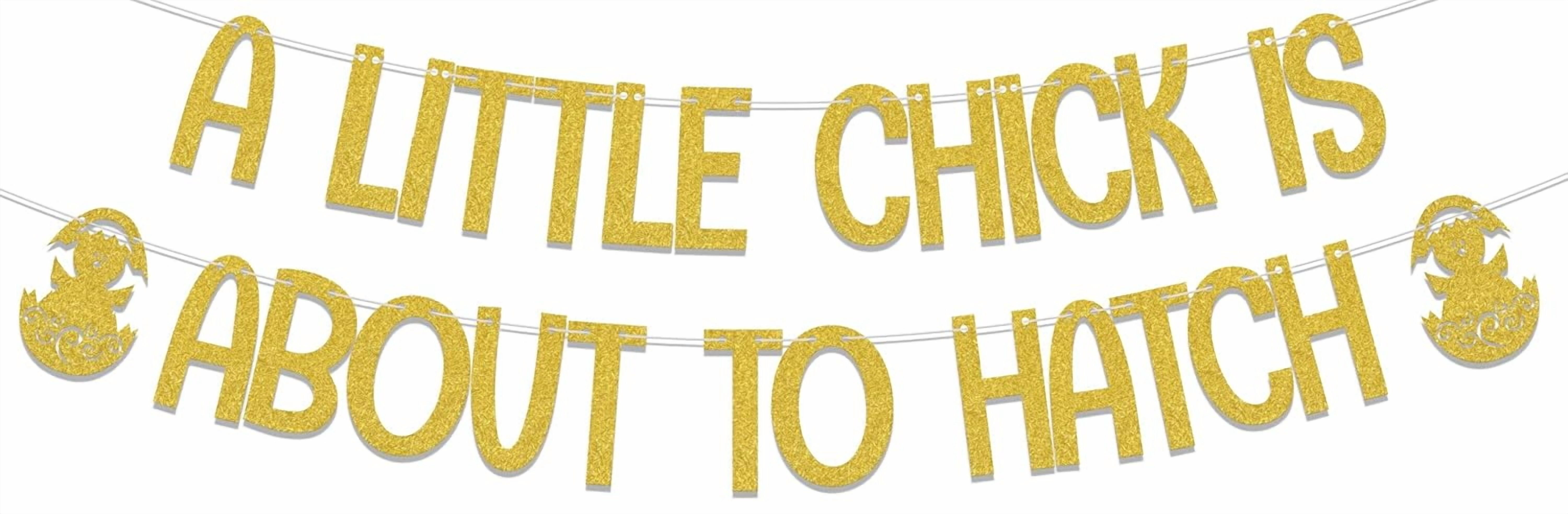 A Little Chick Is About To Hatch Banner, Farm Themed Baby Shower ...