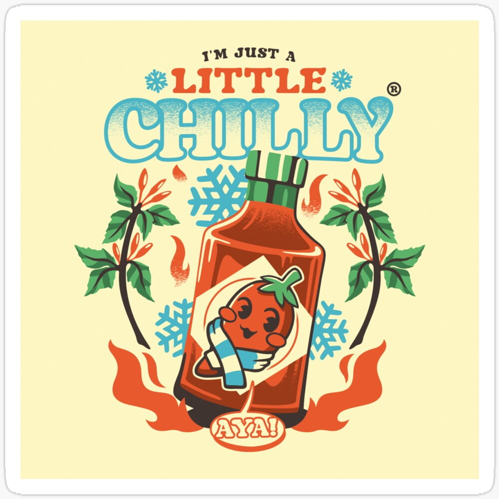 Little Chilli Pepper Sauce Sticker Phone Decal Water Bottle Stickers ...