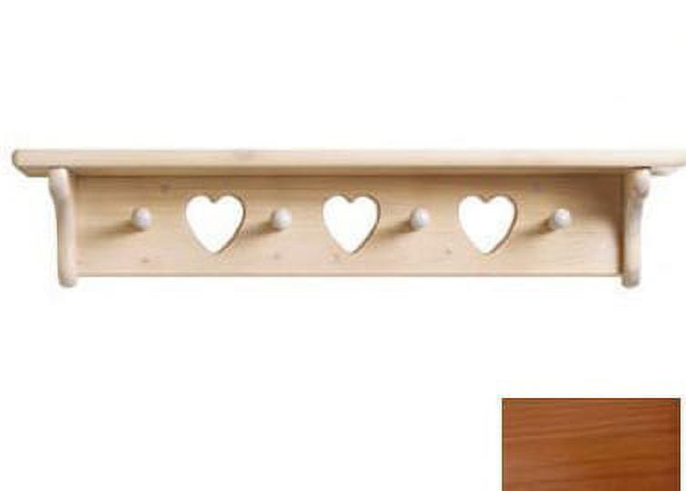 Little Colorado Heart Peg Shelf in Honey Oak - Walmart.com
