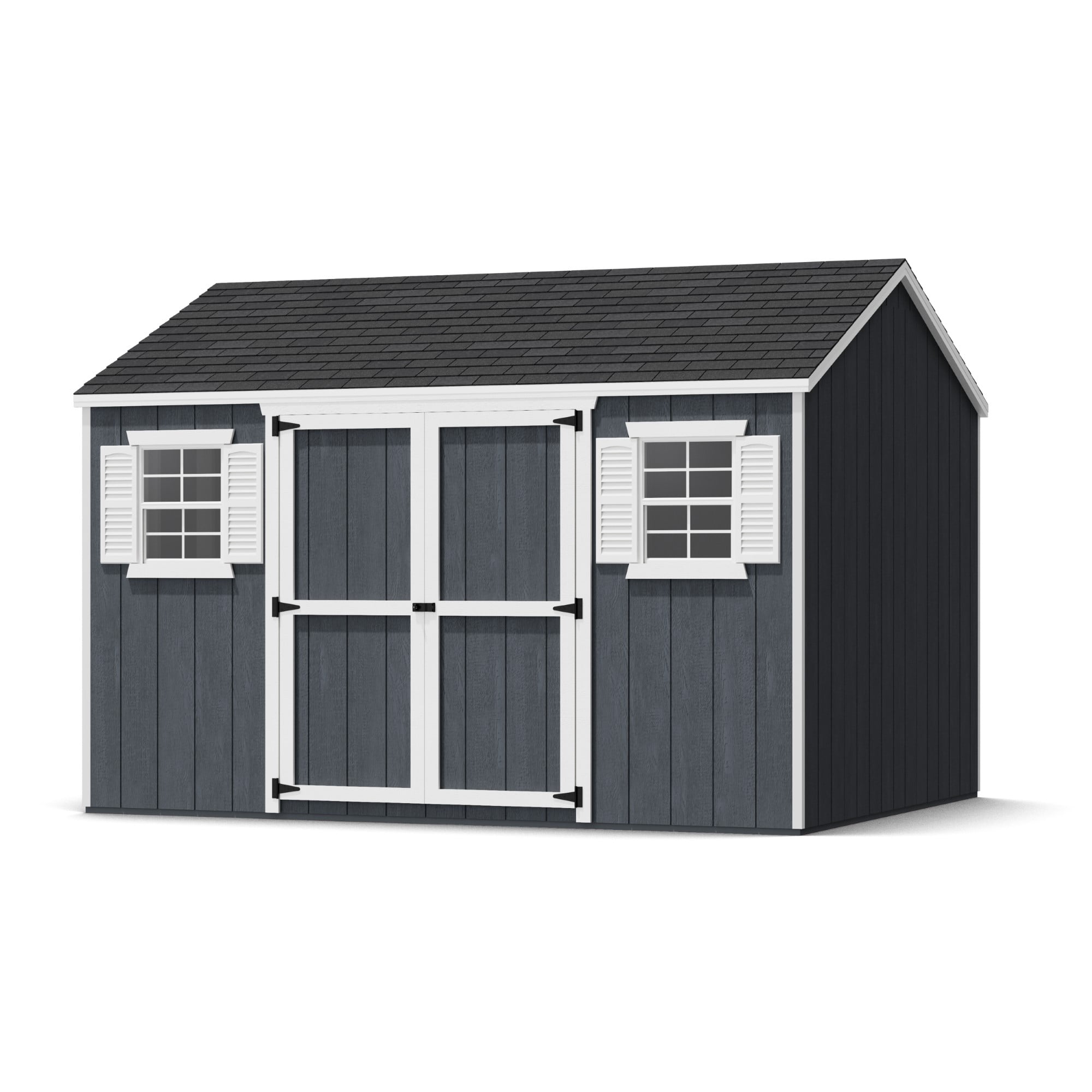 Little Cottage Co. 10x12 Value Workshop Shed with Operable Windows, Outdoor Wood Storage Do-It ...