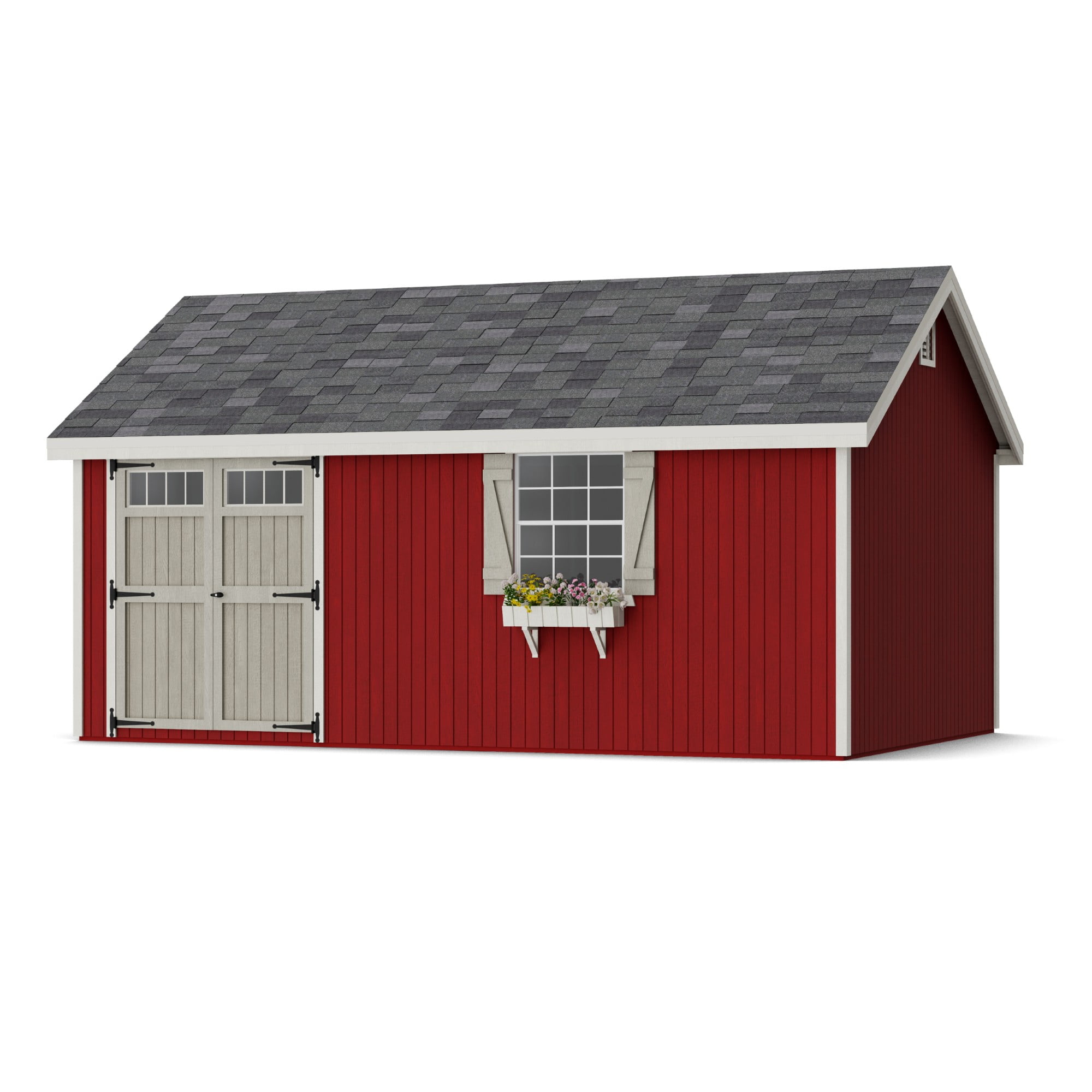 Little Cottage Co. 12x18 Colonial Pinehurst Shed with Operable Window ...