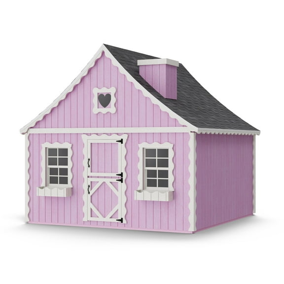 Little Cottage Co. 9x8 Pennfield Cottage Playhouse with Floor, Outdoor Wood Do-It-Yourself Kit ...