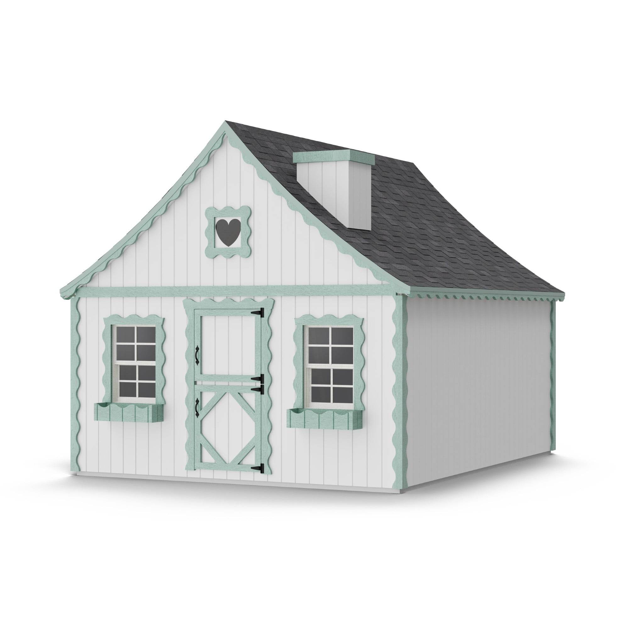 Little Cottage Co. 8x12 Gingerbread Cottage Playhouse with Floor ...
