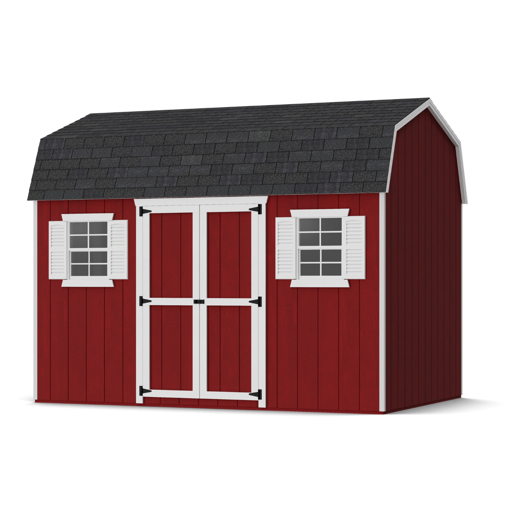 Little Cottage Co. 8x12 Value Gambrel Workshop Barn with 6 ft ...