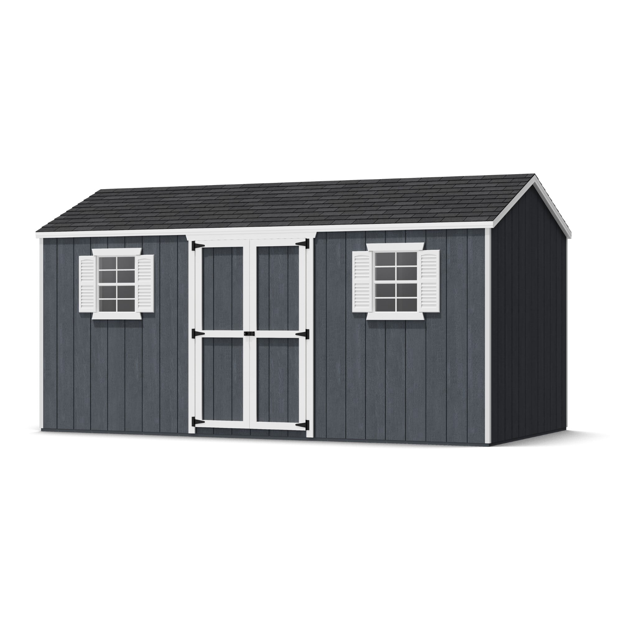 Little Cottage Co. 8x16 Value Workshop Shed with Operable Windows and ...