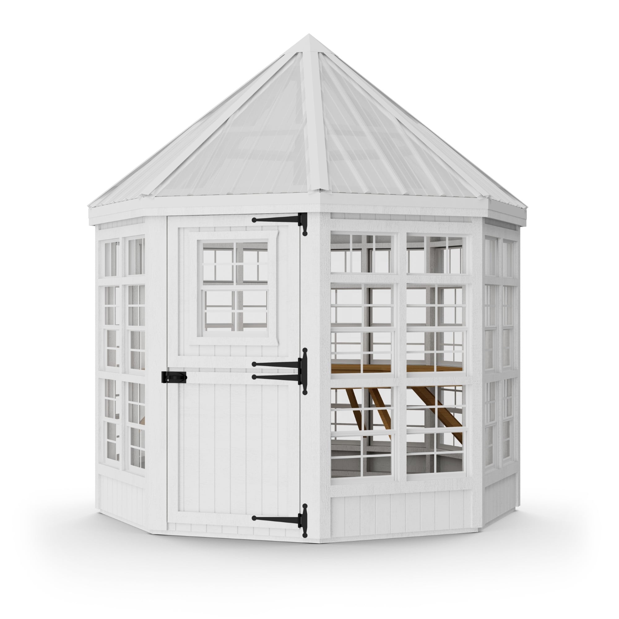 Little Cottage Co. 8x8 Octagon Greenhouse, Outdoor Wood Do-It-Yourself ...