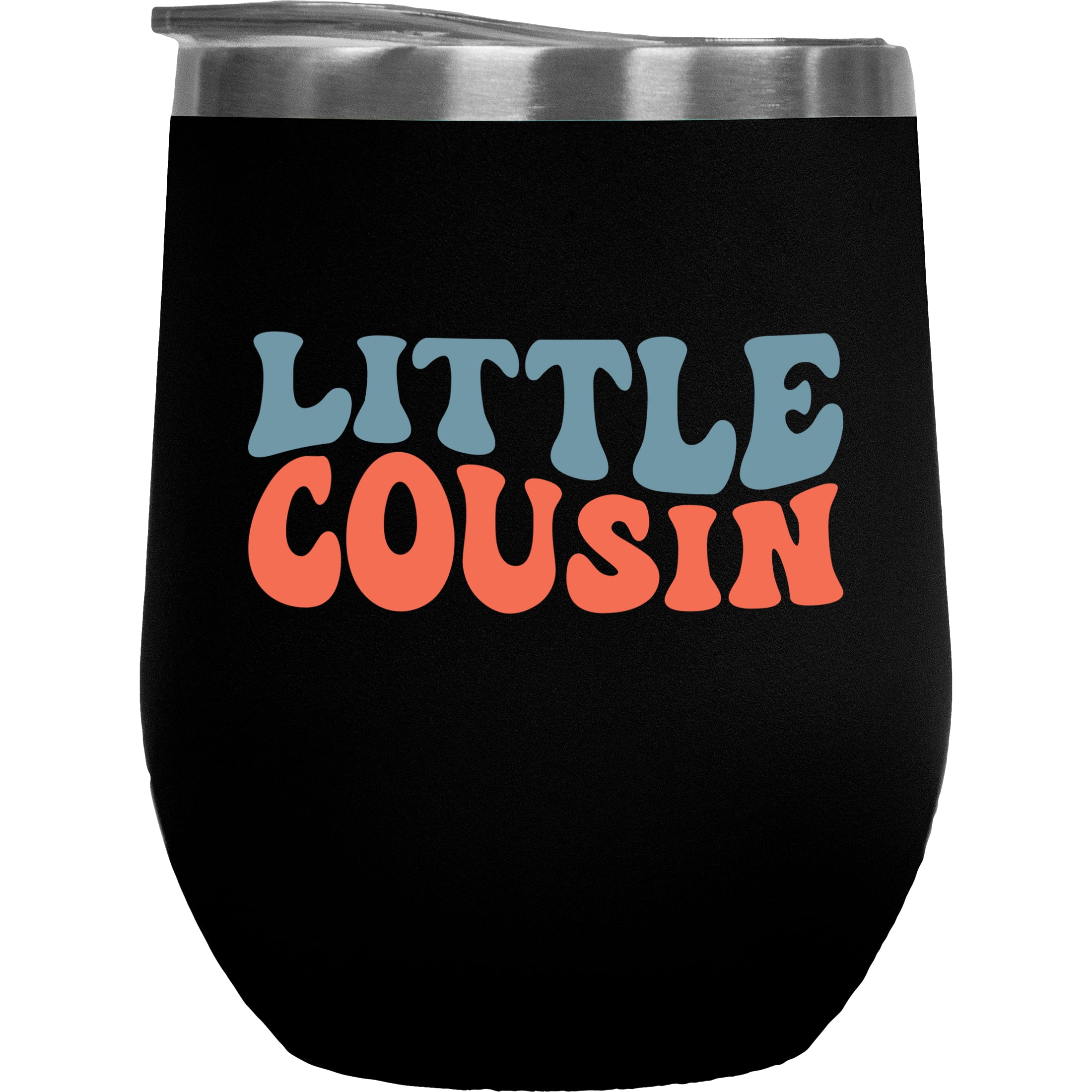 Little Cousin, Family or Younger Cousins Themed, Groovy Retro Wavy Text ...