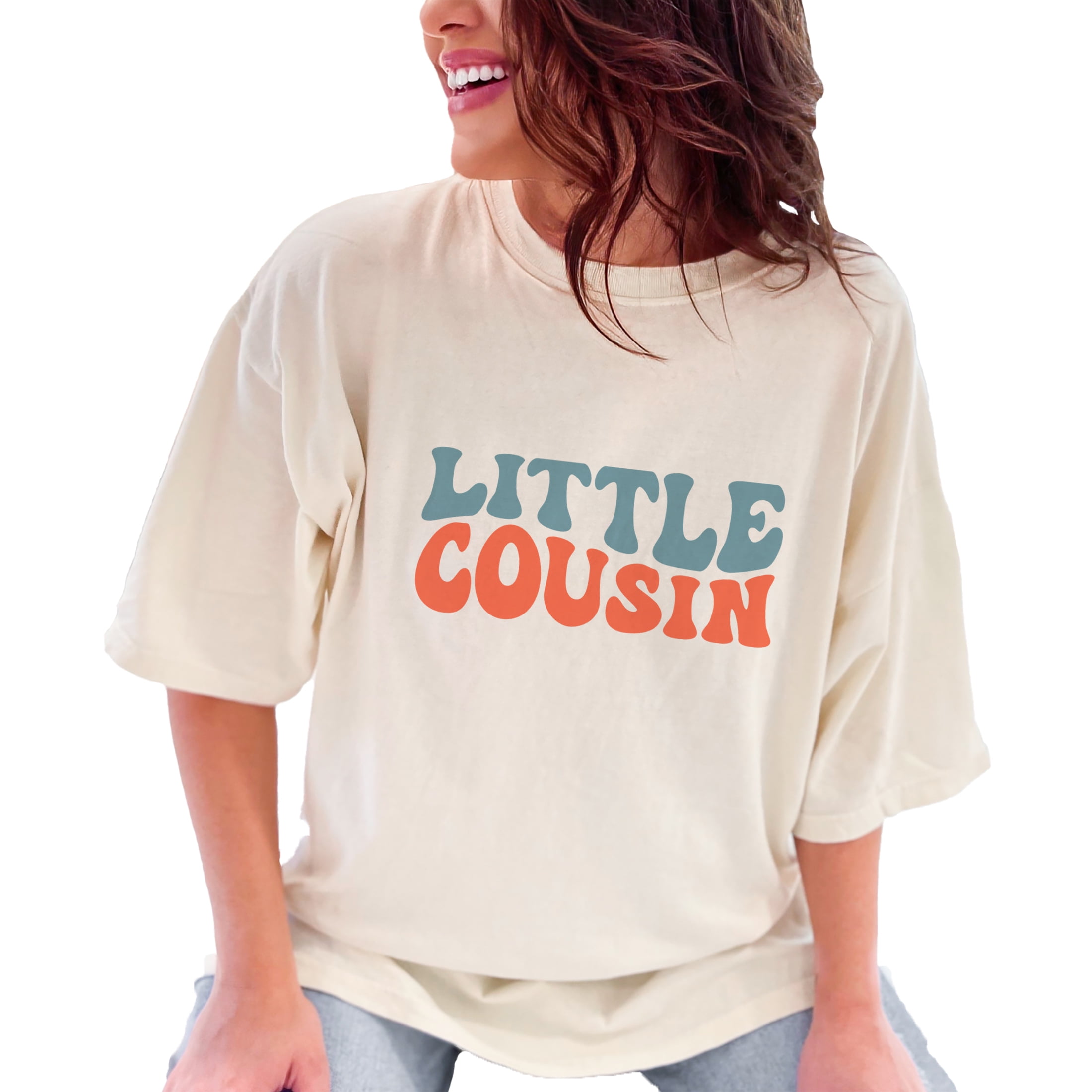 Little Cousin, Younger Cousins Themed, Groovy Retro Wavy Text, Ivory ...