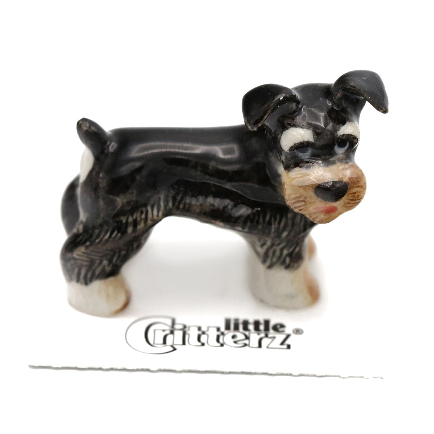 Little Critterz Black Schnauzer Dogs 