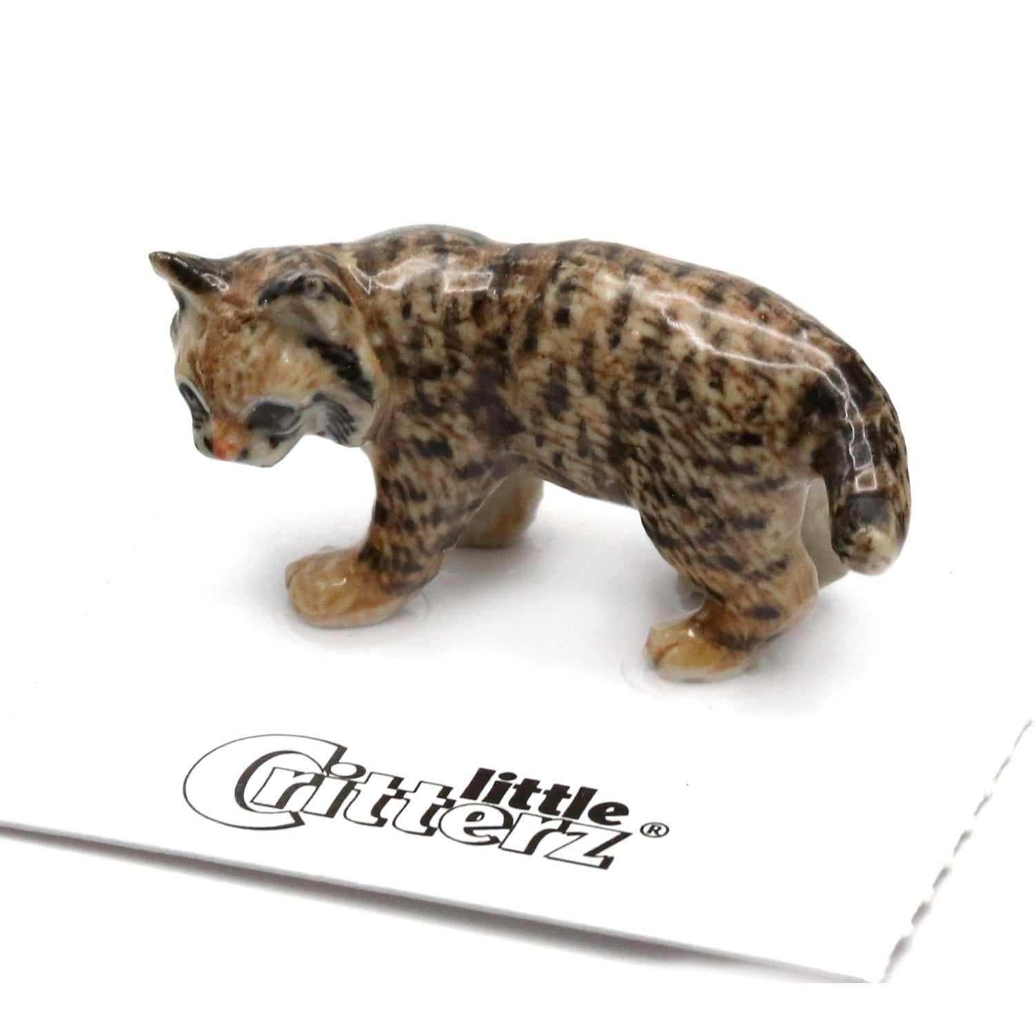 Little Critterz Bobcat Ember Hand-painted - Home Decor Animal Decorative Figurine Birthday Gift ...