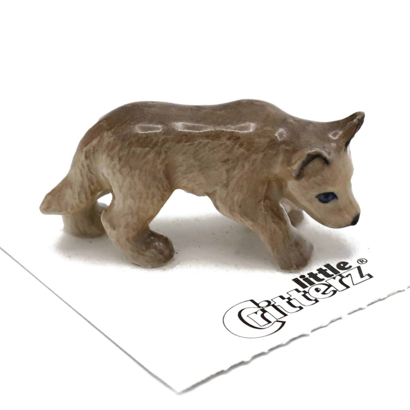 Little Critterz Brown Wolf Cub "Mohawk" Animal - Handcrafted Home Decor ...