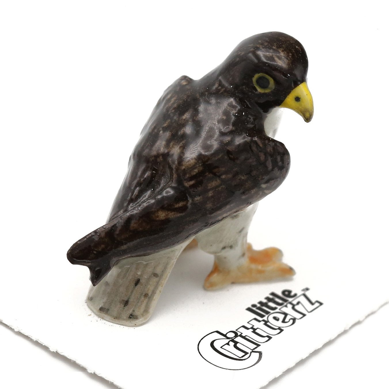 Little Critterz Falcon - Peregrine Falcon "Stoop" - miniature porcelain ...