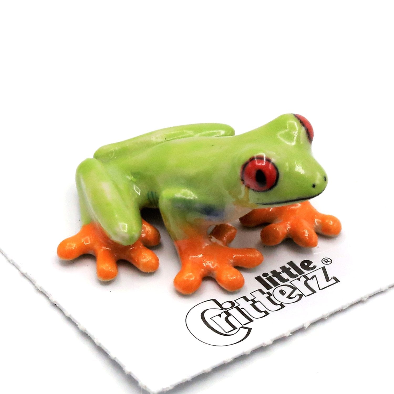 Little Critterz Green Cute Frog Red-Eyed - Tree Frog "Clinger" Hand ...