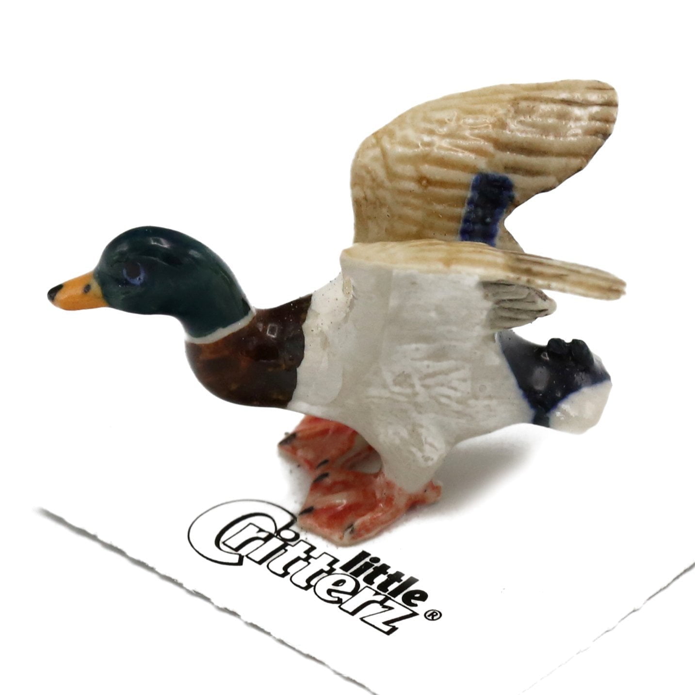 Little Critterz Mallard Duck Dabbler Handcrafted - Home Decor Bird ...