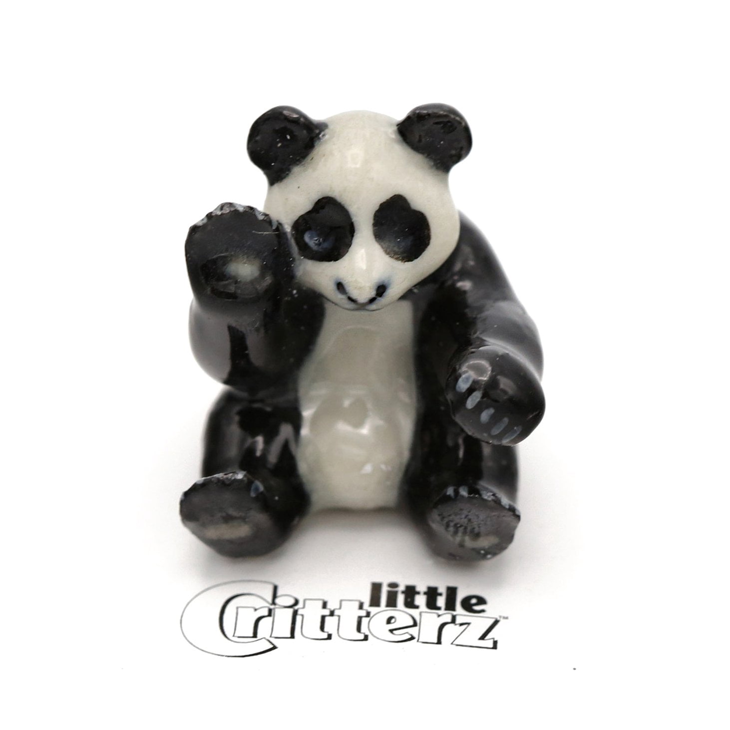 Little Critterz Panda Bear Ziao Liwu Hand-painted - Home Decor Animal ...
