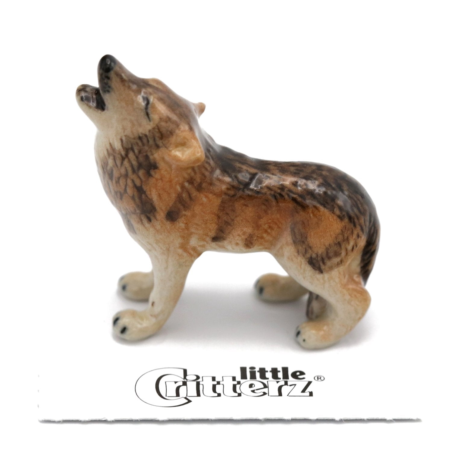 Little Critterz Wolf Howling Wolf "Lobo" Hand-painted - Home Decor ...
