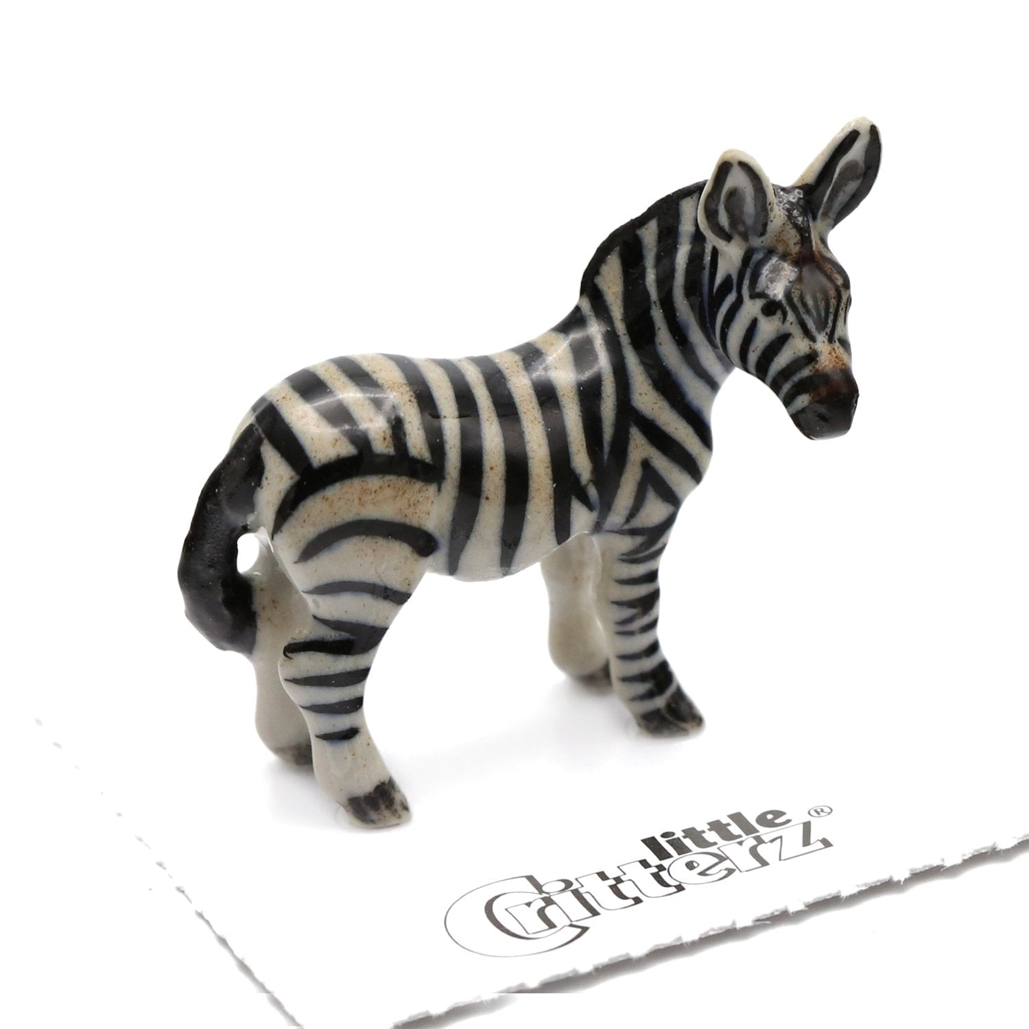 Little Critterz Zebra "Flicker" Animal Hand-painted - Home Decor Animal ...