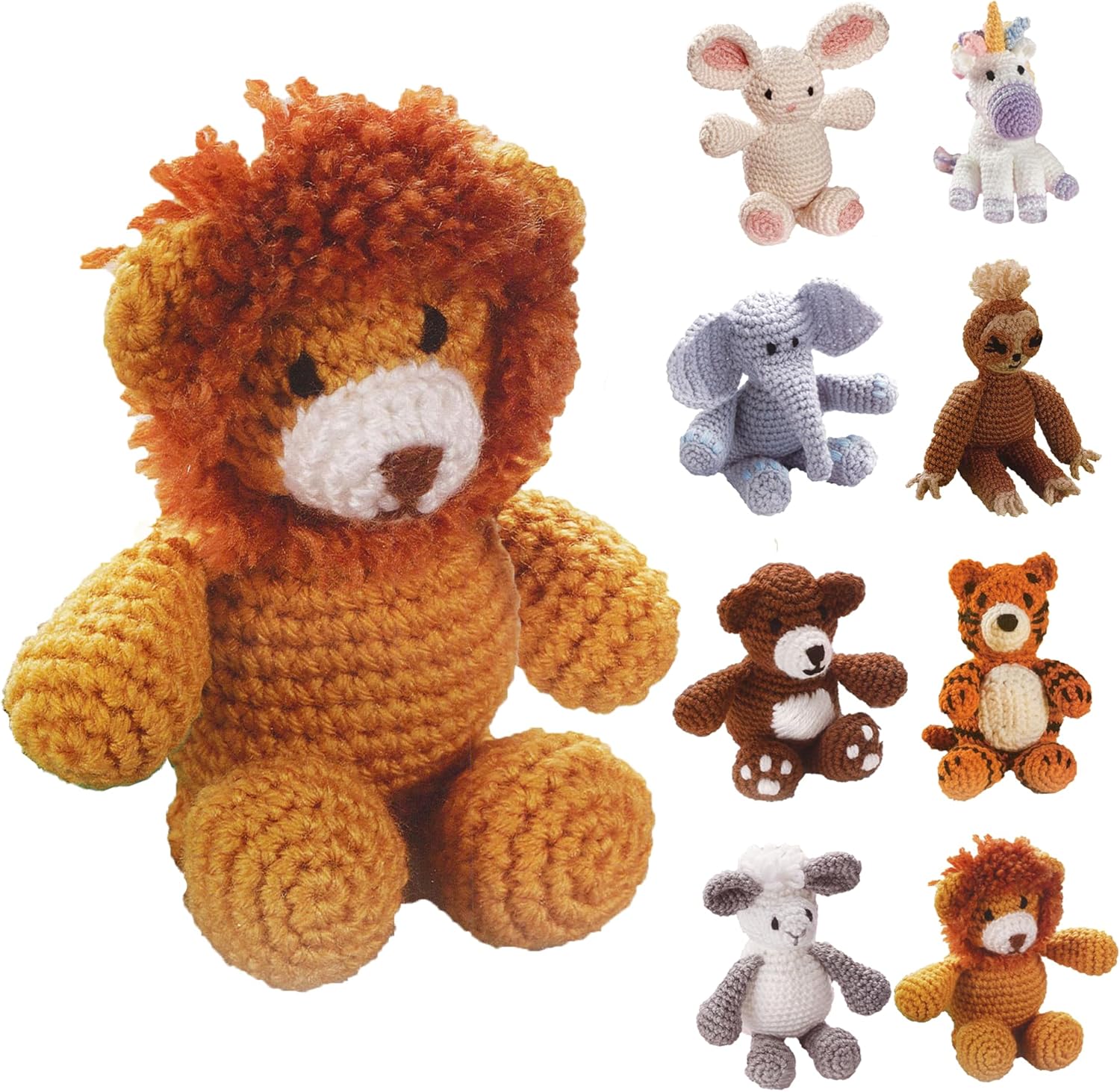 Little Crochet Friend Animals Crochet Kit, , 8", Complete Kit, Learn to ...