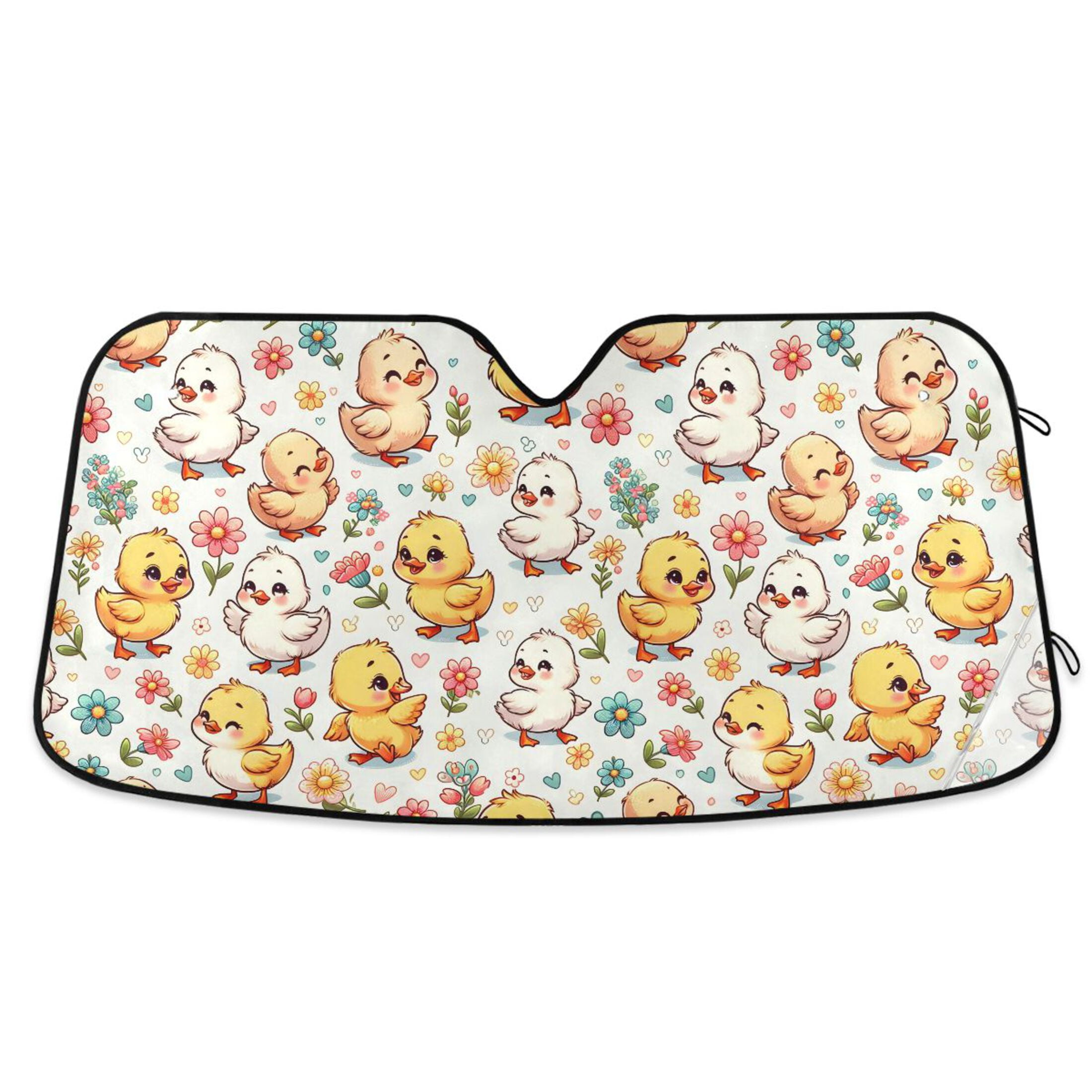Little Cute Duck Car Windshield Sun Shade Foldable Car Front Window ...