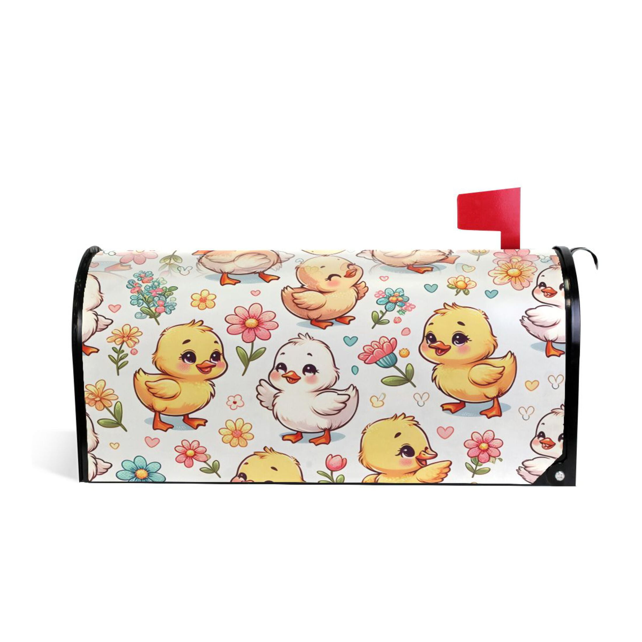 Little Cute Duck Magnetic Mailbox Covers 21" X 18" Post Letter Box ...