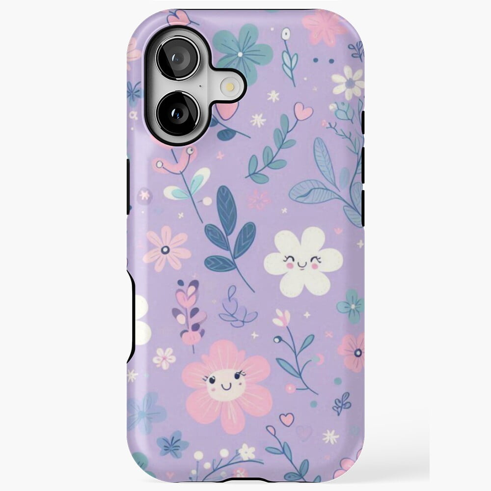 Little Cute Flowers Adorable Retro Print iPhone Tough Case 11 to 17 Pro ...