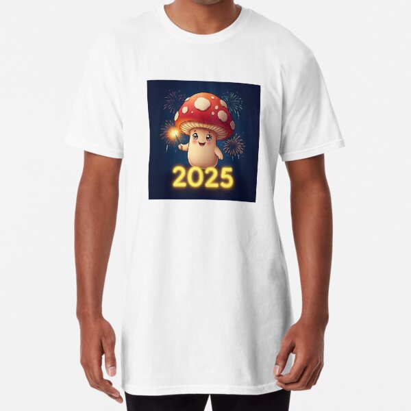 Little Cute Mushroom NYE 2025 Long T-Shirt - Walmart.com
