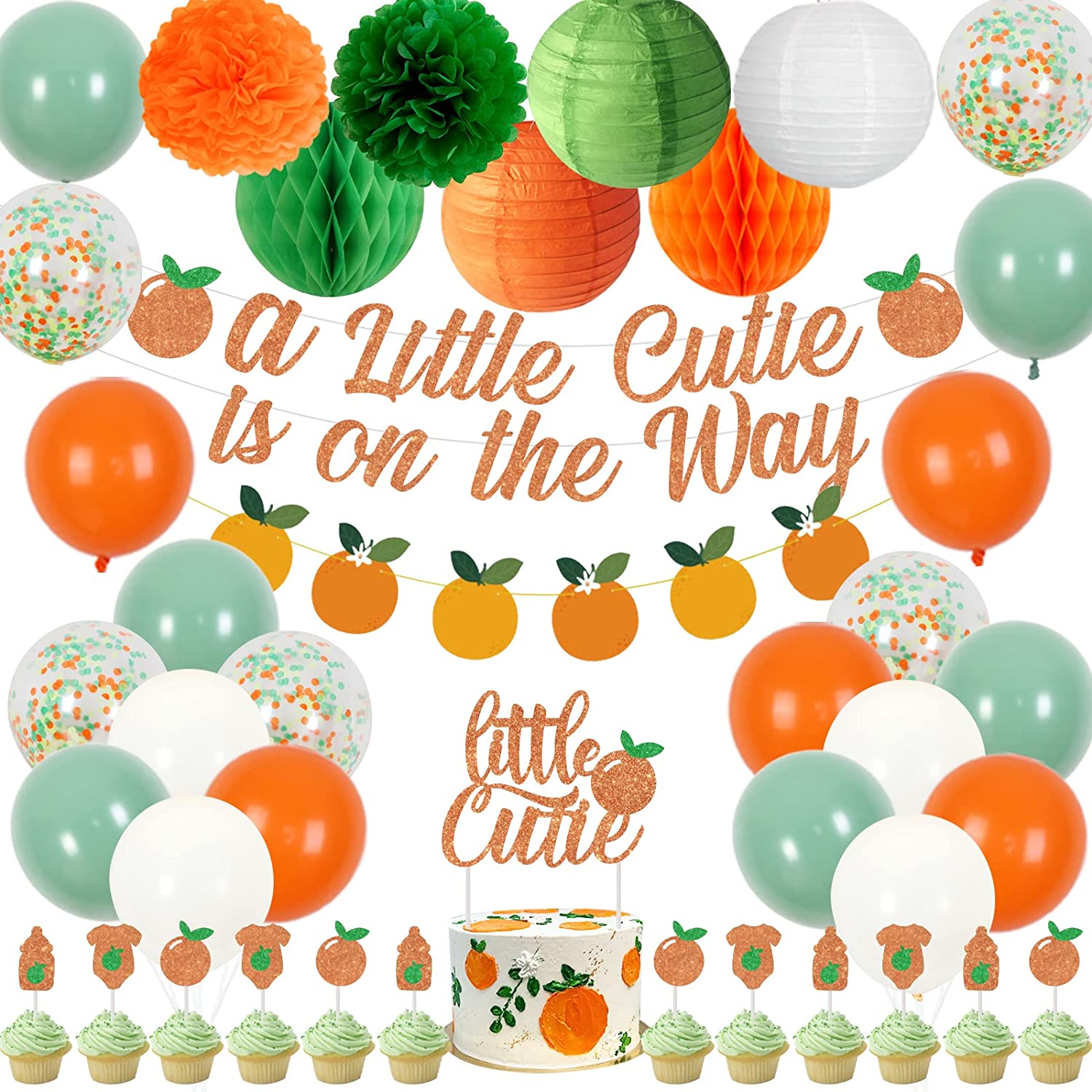 Little Cutie Baby Shower Decorations A Little Cutie Is On The Way ...