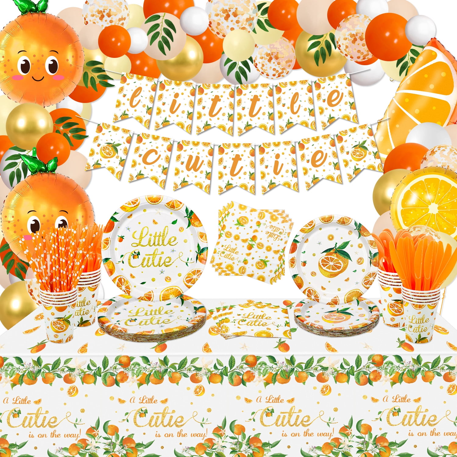 Little Cutie Baby Shower Party Supplies, A Little Cutie is On The Way ...