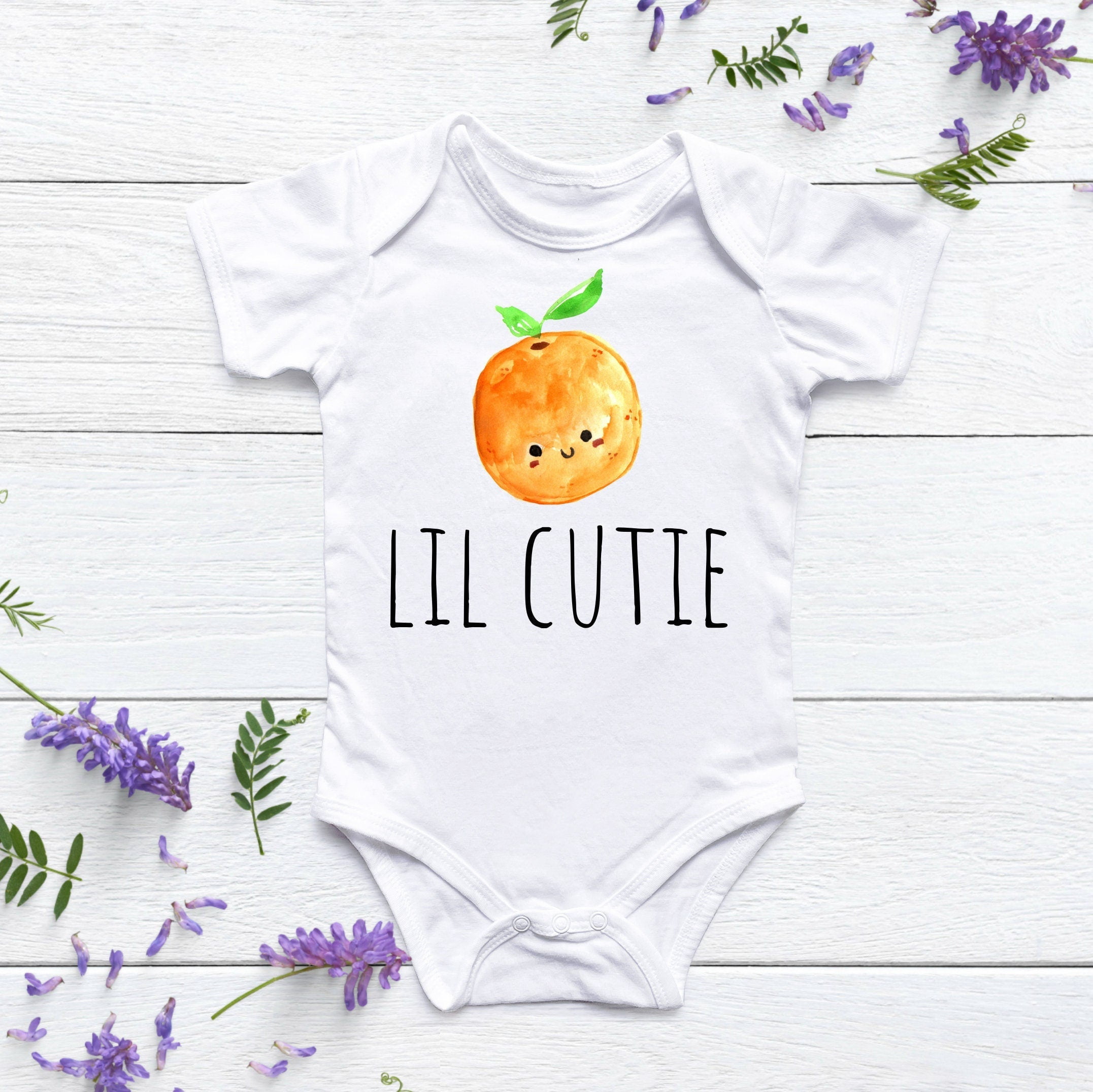 Little Cutie Orange - Baby Boy Girl Clothes Infant Bodysuit Funny Cute ...