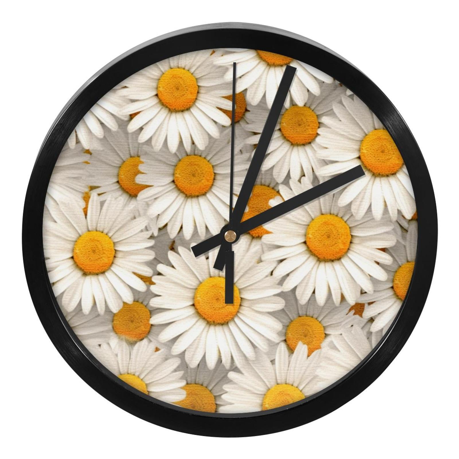 Little Daisy 9.8 Inch Round Digital Wall Clock - Silent Non-Ticking ...