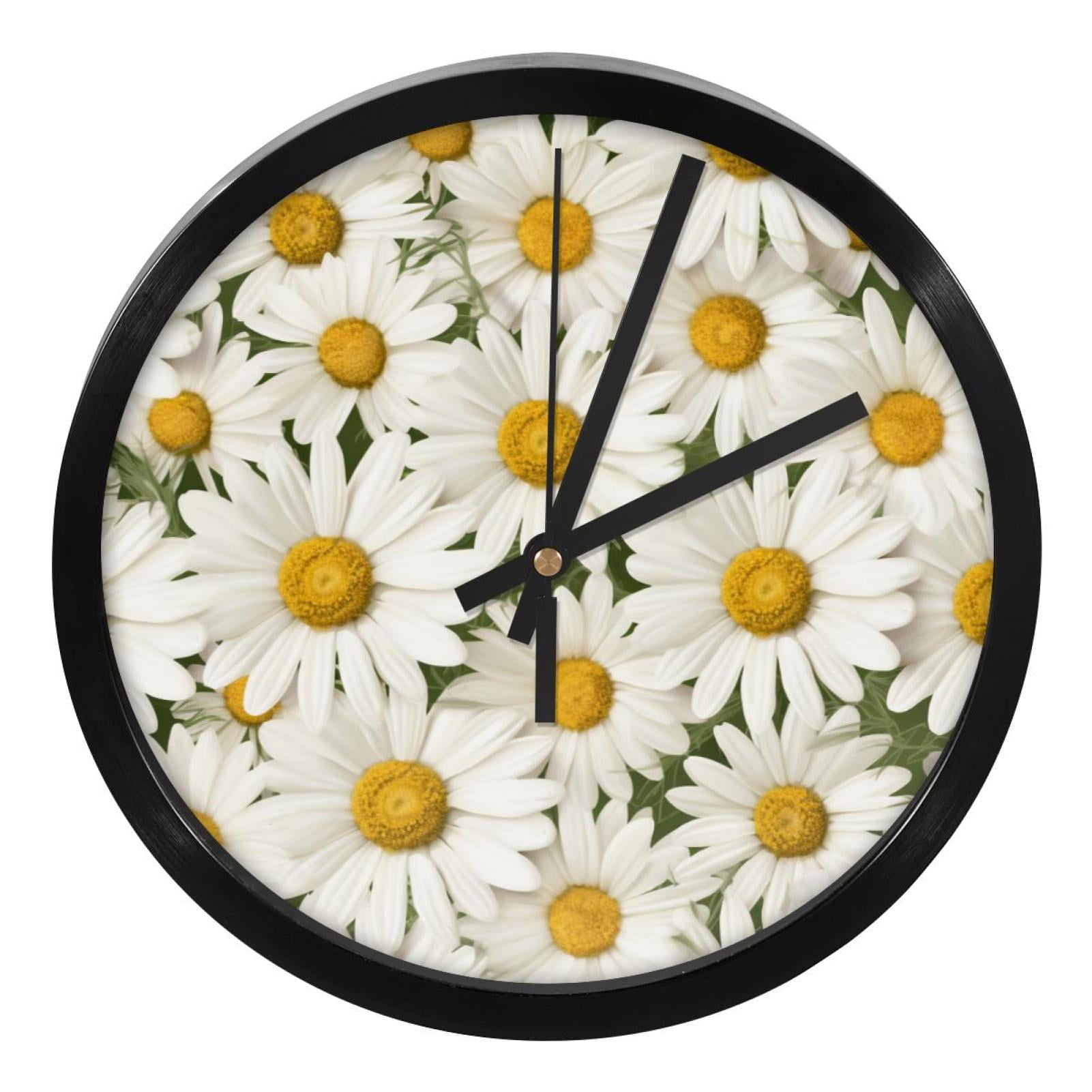 Little Daisy 9.8 Inch Silent Round Digital Wall Clock - Battery ...
