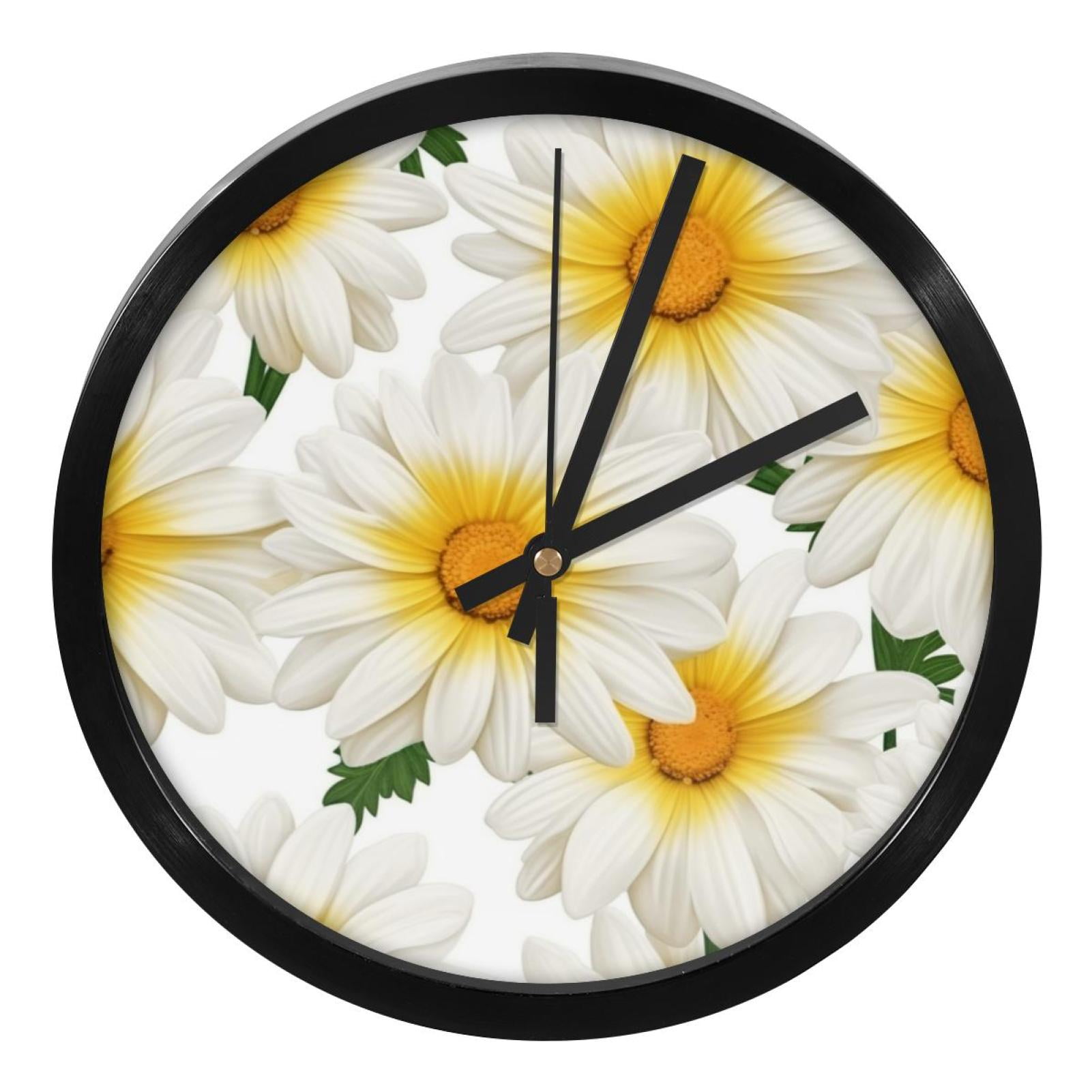 Little Daisy 9.8 Inches Wall Clock - Silent Round Digital Clock ...