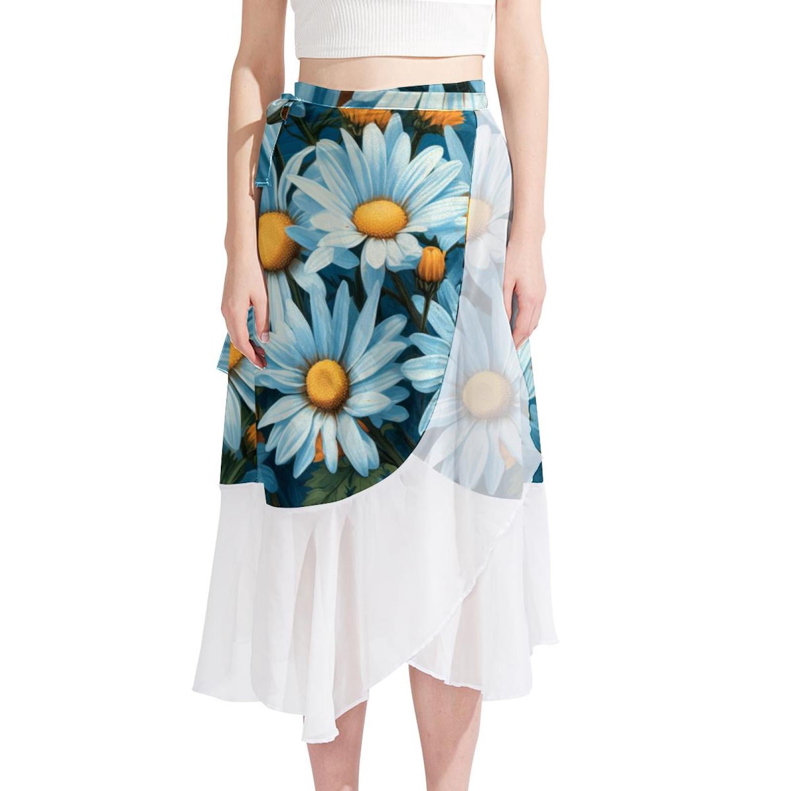 Little Daisy Chic Chiffon Beach Dress & Skirt Set for Women - for ...