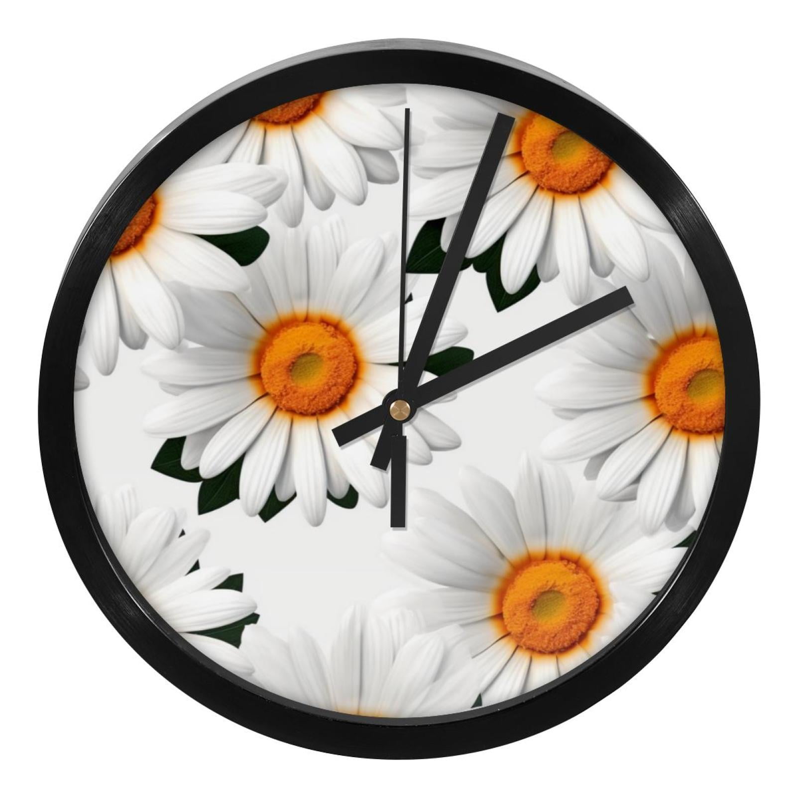 Little Daisy Elegant Wall Clock for Mother's Day Decor - Precise Quartz ...