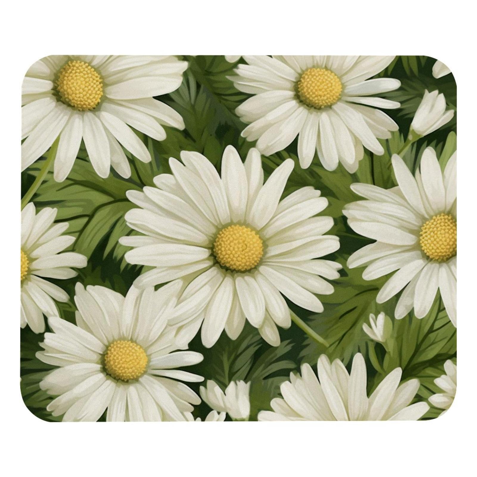 Little Daisy Printed Square Desk Mat Gaming Mouse Pad with Non-Slip ...
