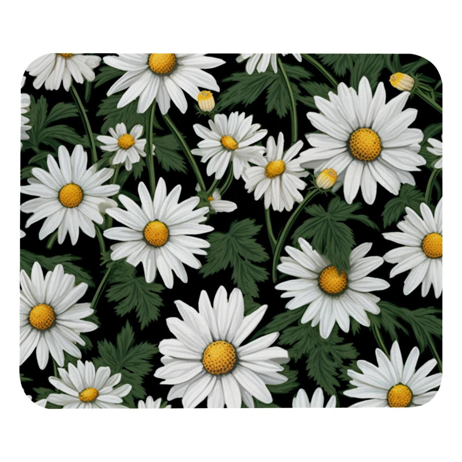 Little Daisy Printed Square Desk Mat Mousepad, 8.3x9.8 Inch, Non-Slip ...