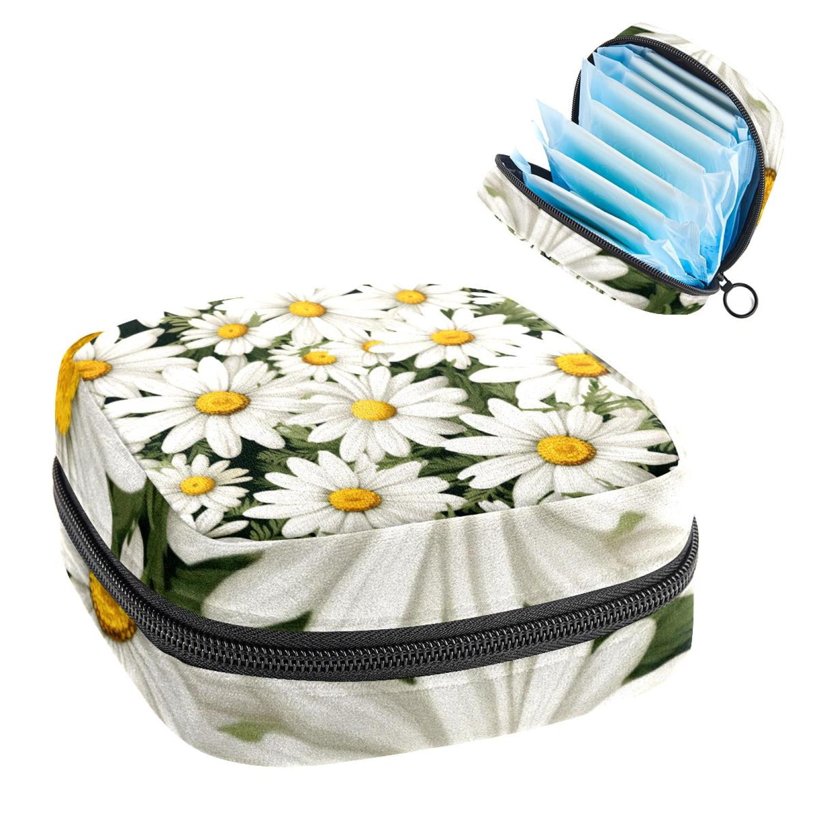 Little Daisy Sanitary Napkin Pouch Bag with Plush Fabric, Sponge, and ...