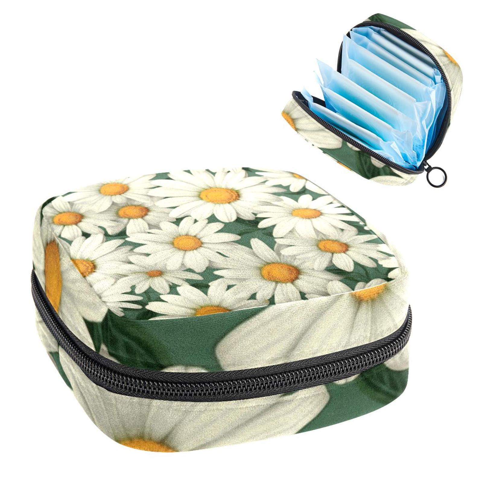 Little Daisy Sanitary Napkin Pouch Bag with Plush Fabric, Sponge, and ...