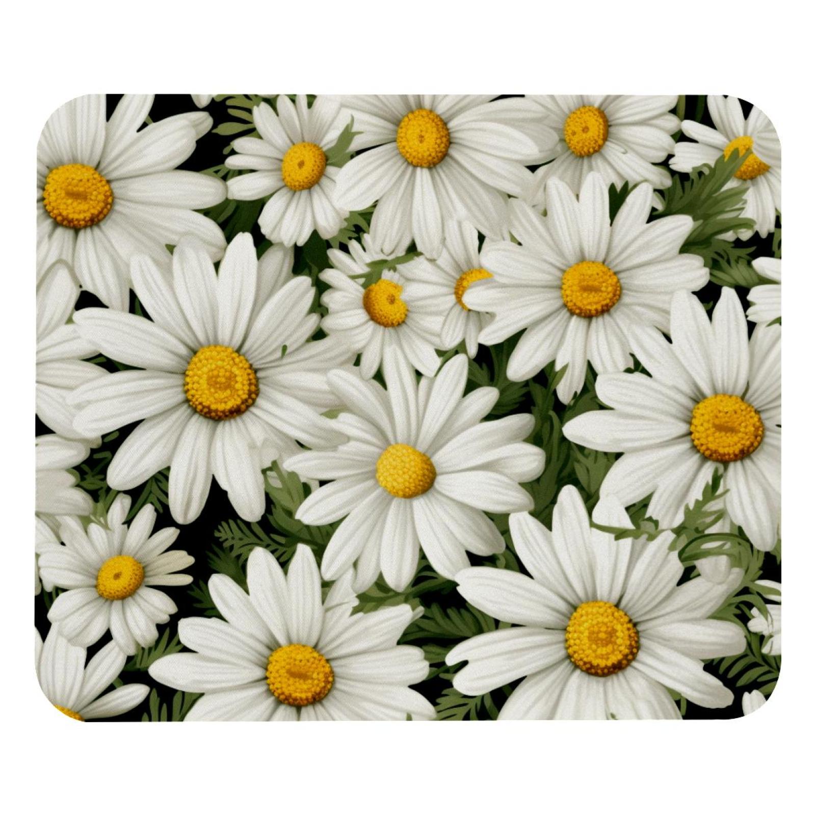 Little Daisy Square Printed Desk Mat Gaming Mouse Pad Non-Slip Rubber ...