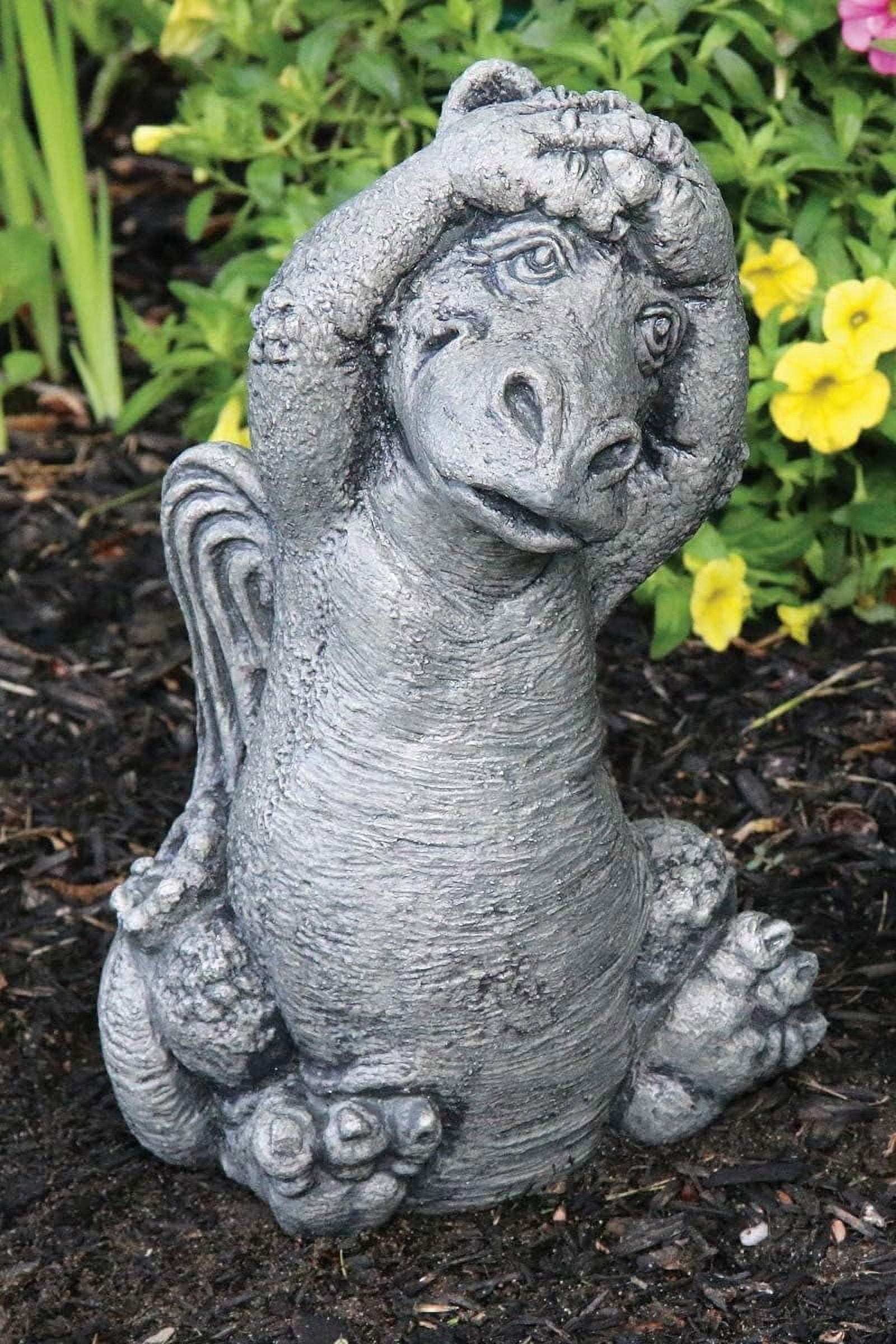 Little Darling Dragon Baby 'Stretch' - Solid Cast Stone Garden Statue ...