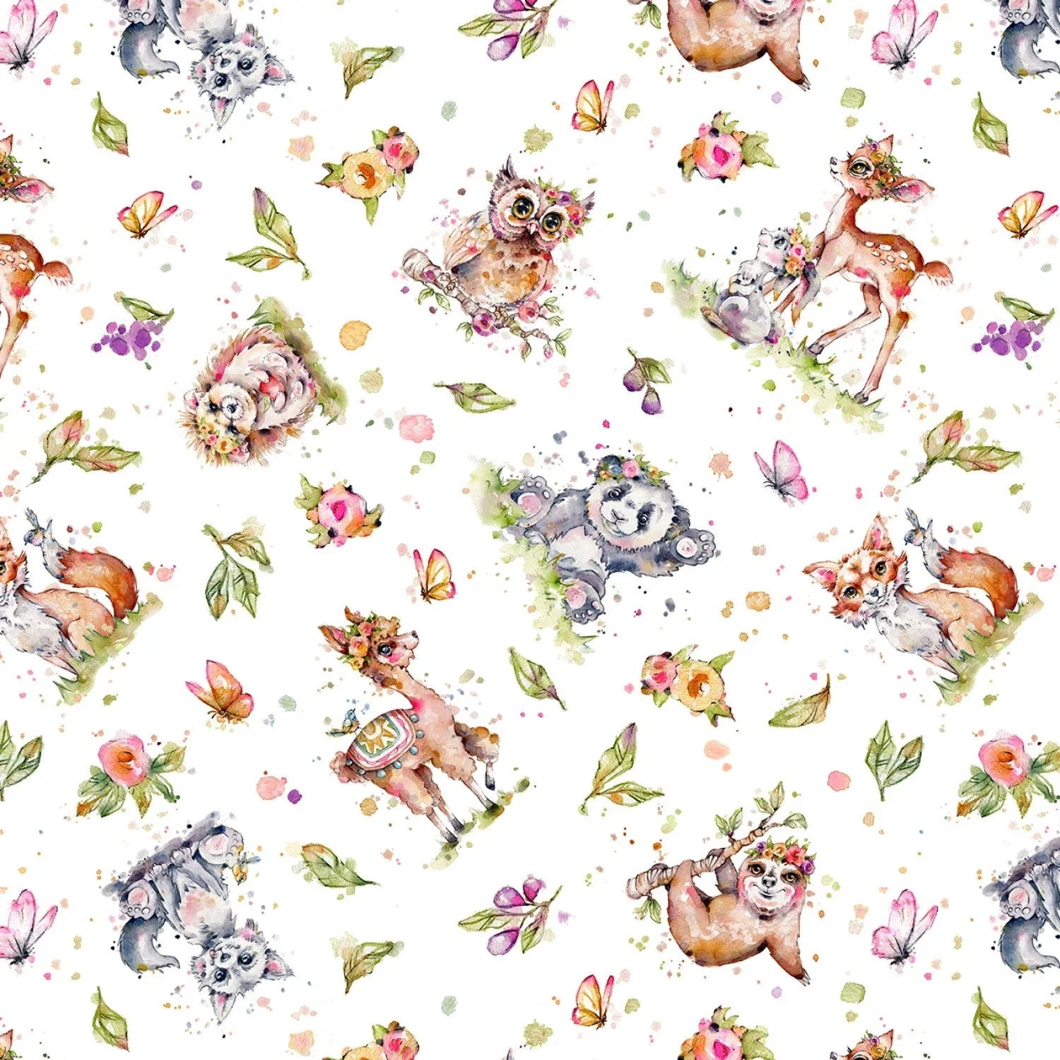 Little Darling Woodland Animals Cotton Fabric - Walmart.com