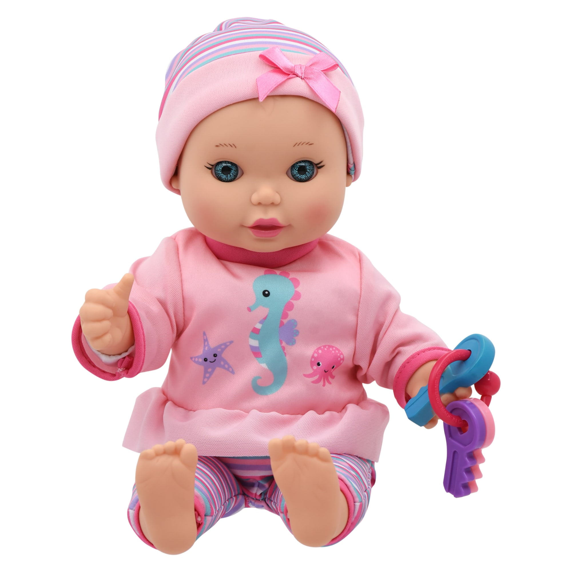 Little Darlings: Fun With Keys - 12" Baby Doll - Seahorse-Pink-Blue ...