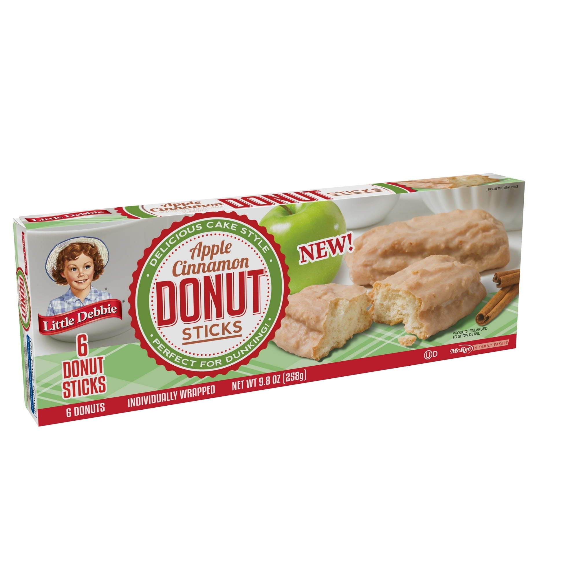 Little Debbie Apple Cinnamon Donut Sticks, 9.8 oz (6 count) - Walmart.com