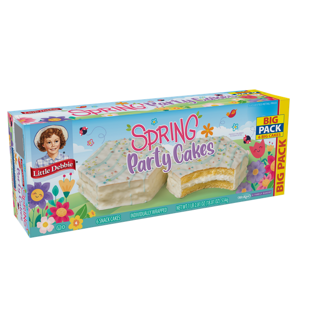 Little Debbie Big Pack Spring Party Cakes - 6 Individually Wrapped ...