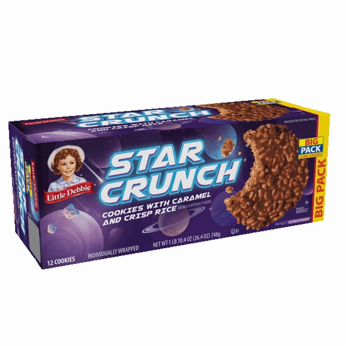 Little Debbie Big Pack Star Crunch Cosmic Snacks, 26.4 oz (24 count ...