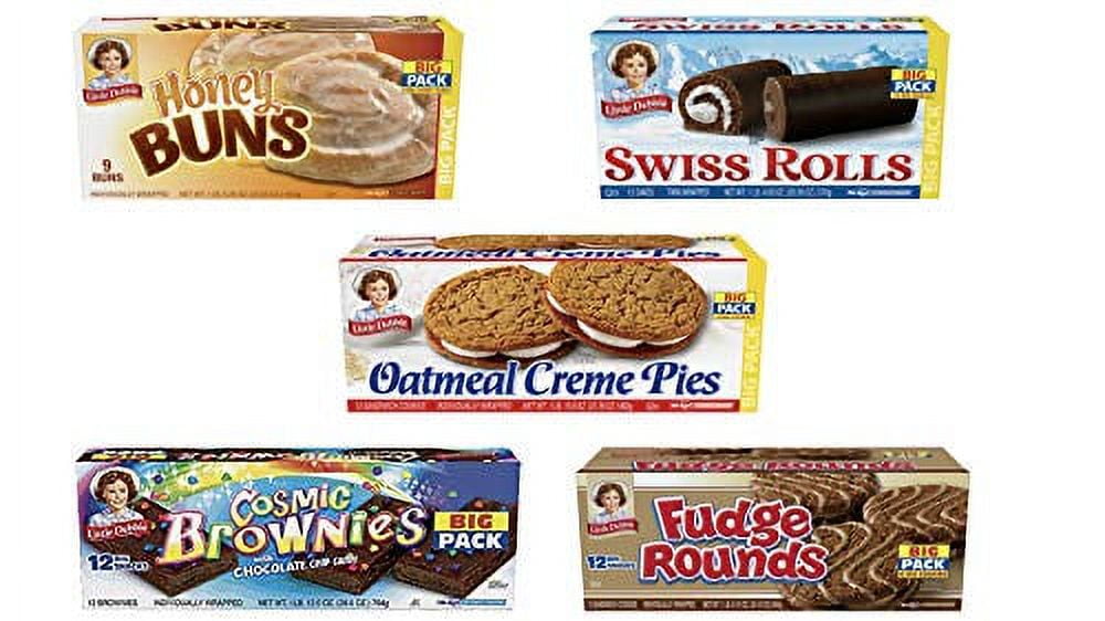 Little Debbie Big Pack Variety Bundle | One Big Pack Box Each of Oatmeal Crme Pies, Honey Buns ...