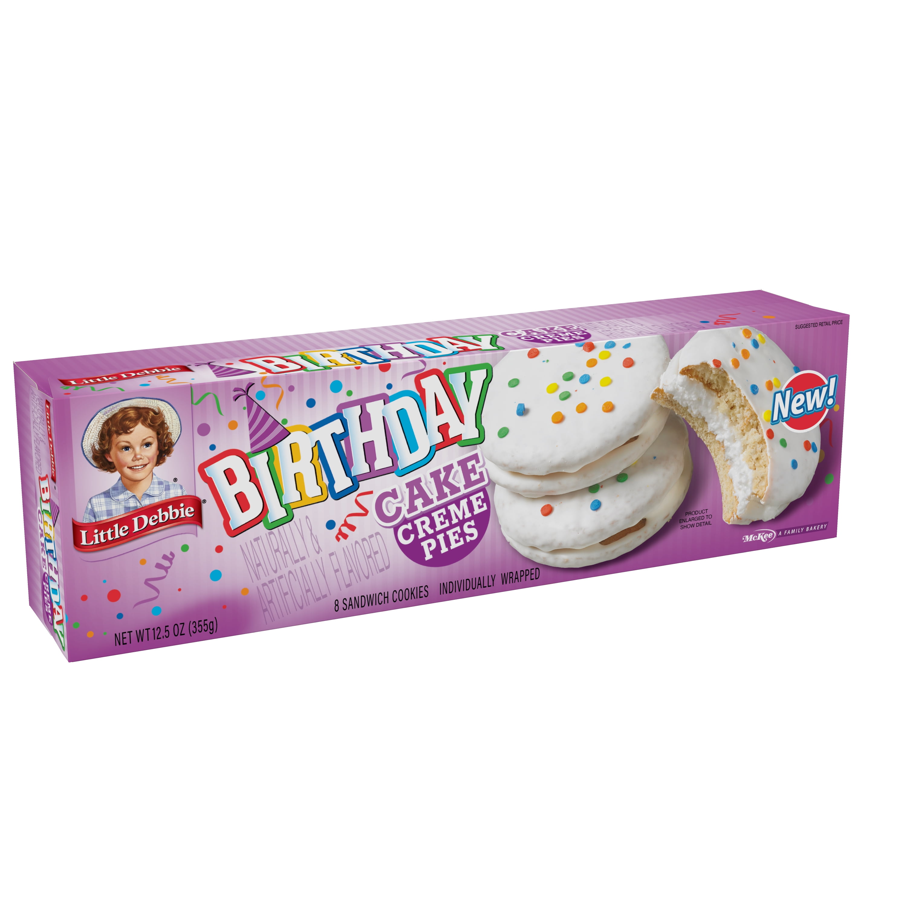Little Debbie Family Pack Birthday Cake Creme Pies - Bakery Dessert ...